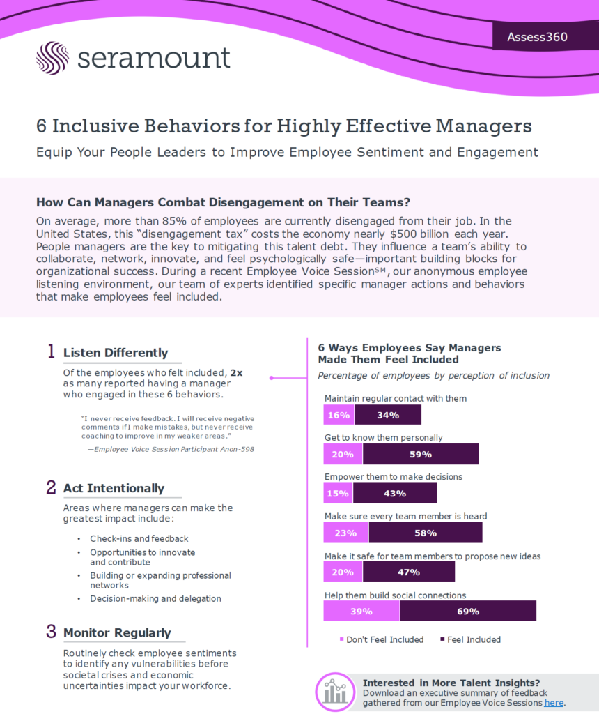 6 Inclusive Behaviors for Highly Effective Managers | Seramount