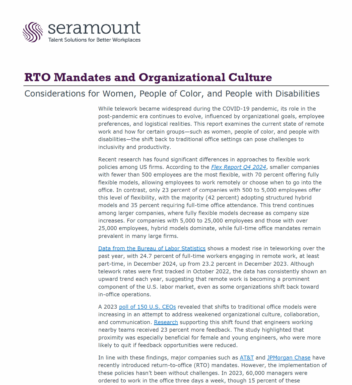 RTO Mandates and Organizational Culture | Seramount