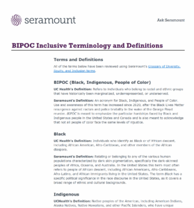 BIPOC Inclusive Terminology and Definitions | Seramount