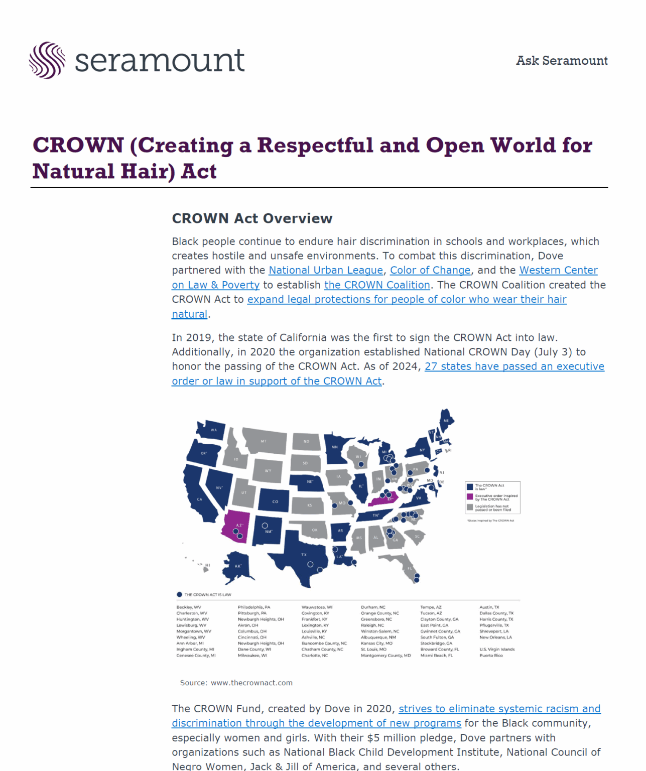 CROWN (Creating a Respectful and Open World for Natural Hair) Act ...