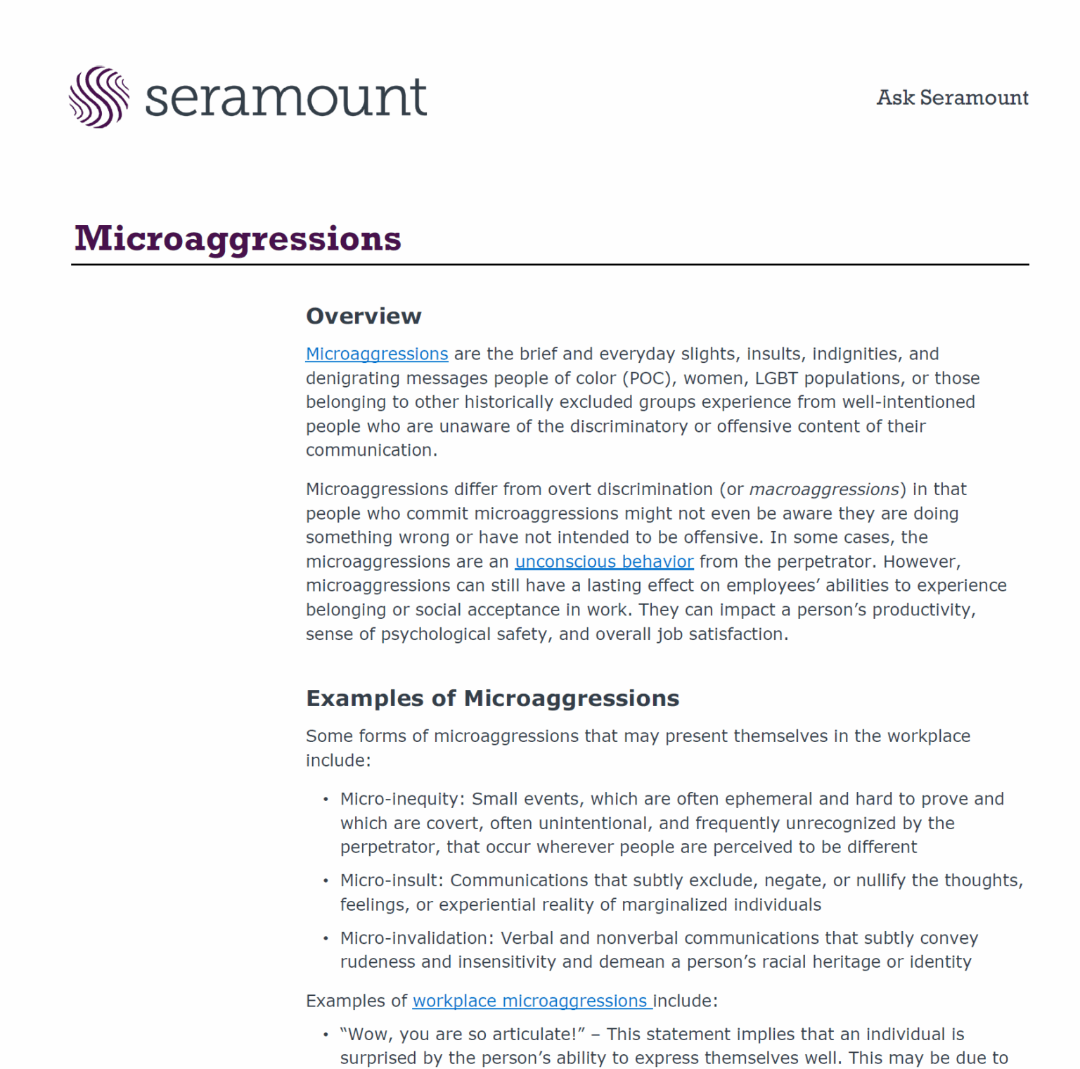 Microaggressions: Recognizing and Addressing Everyday Bias at Work ...