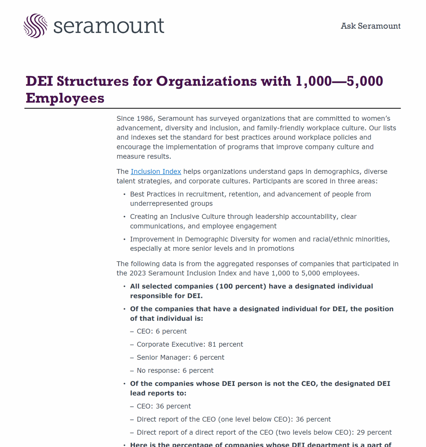 DEI Structures for Organizations with 1,000–5,000 Employees | Seramount